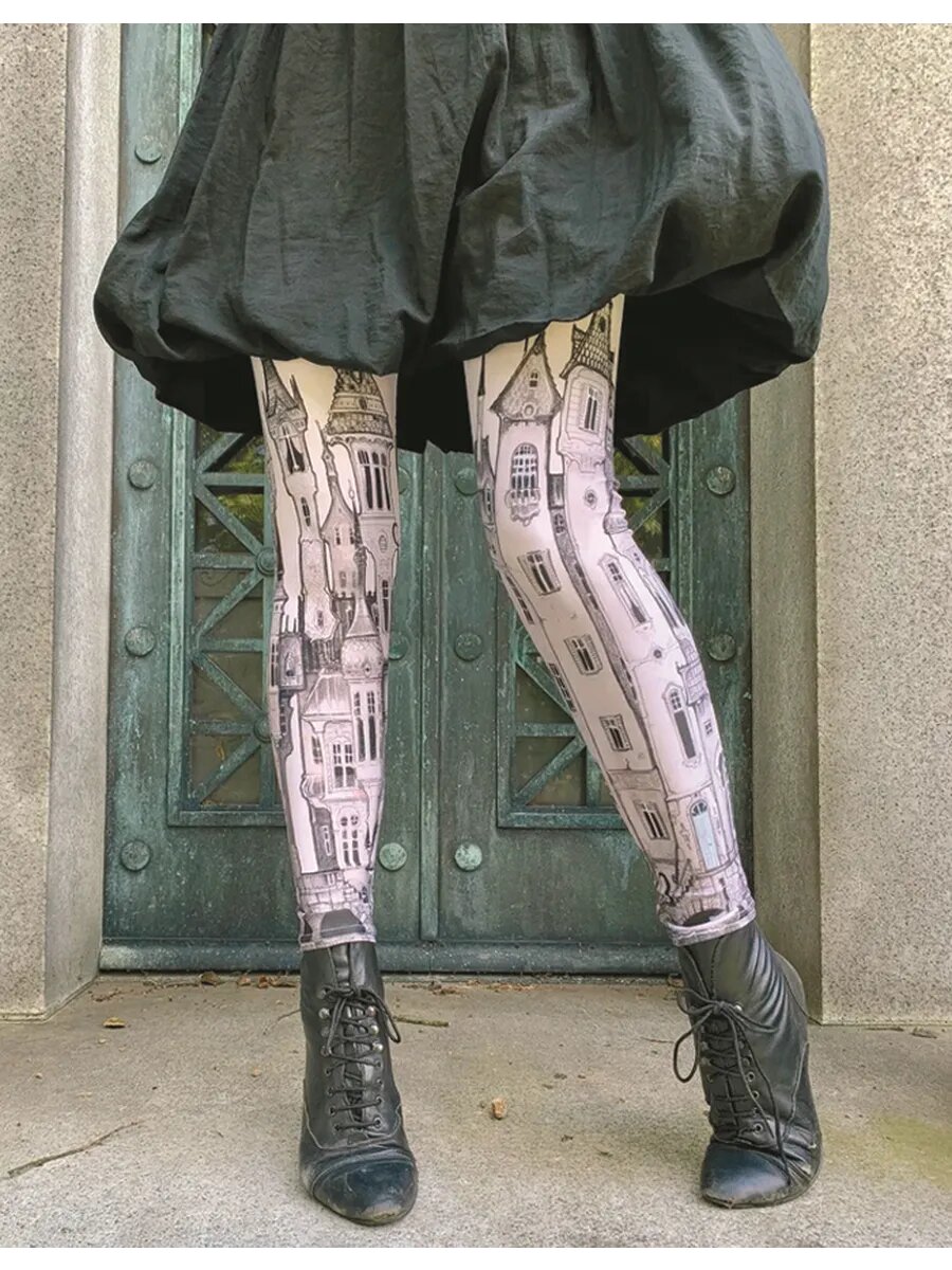 Колготки женские с рисунком с принтом 70 80 100 ден den