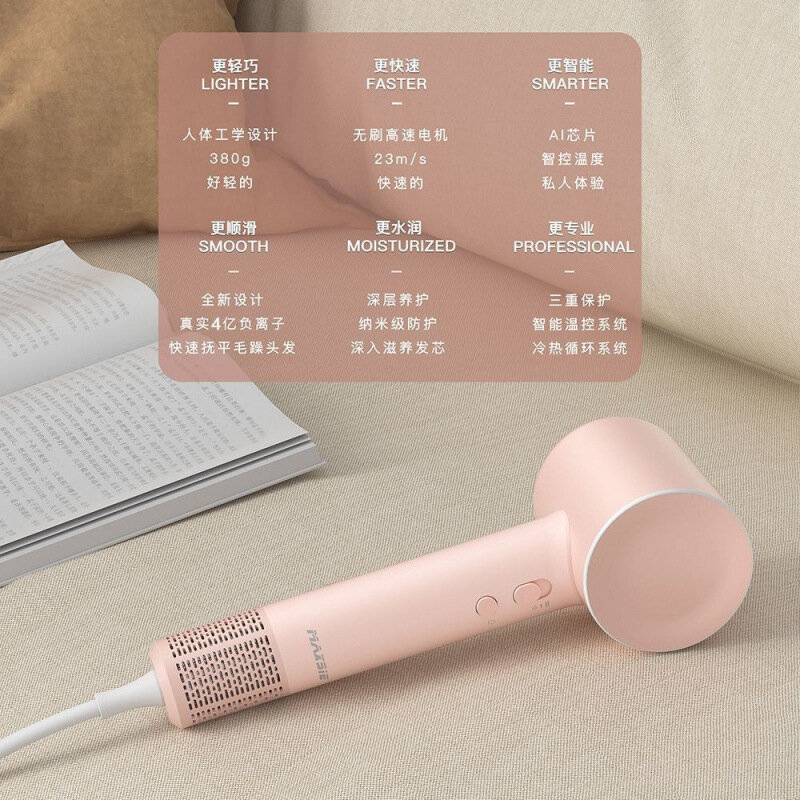 Фен Laifen высокой мощности для домашнего использования, уход за волосами с отрицательными ионами, тихий, сильный ветер, быстрая сушка, высокая мощность, дружелюбный к волосам