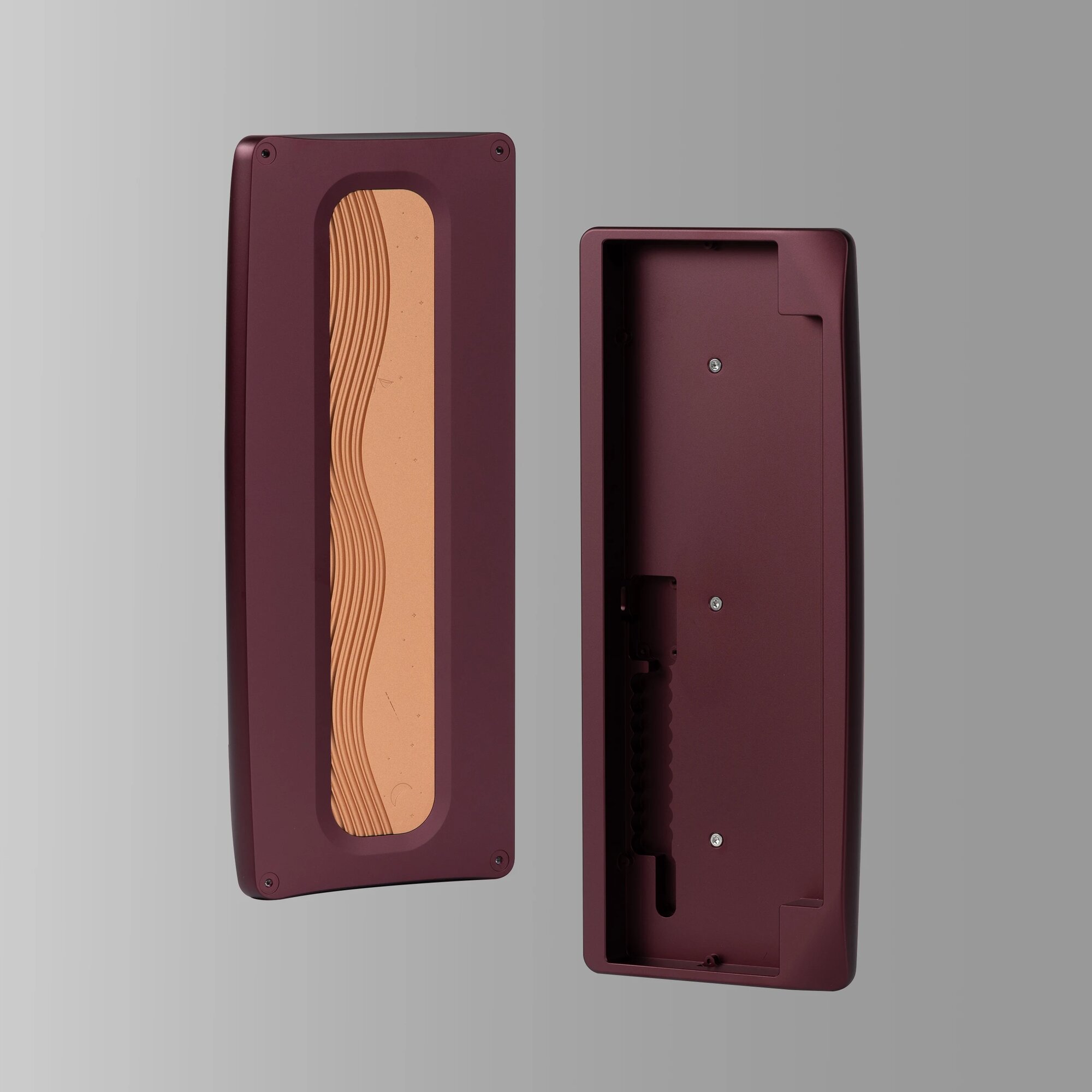 KBDfans Agar 61, Anodized burgundy, Alu black plate