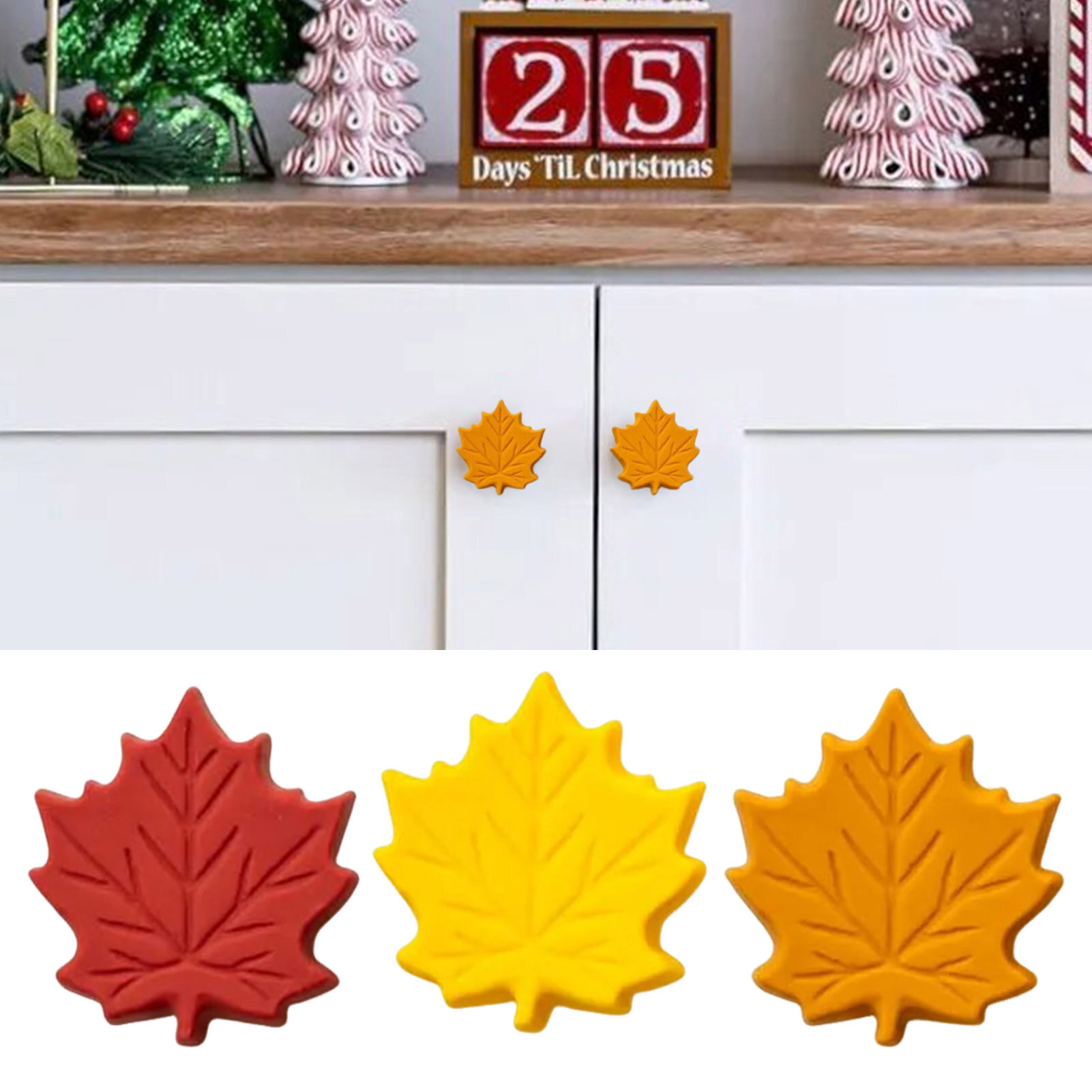 Ручки для шкафов в виде осенних листьев декор на Хэллоуин, подарок и украшение для дома