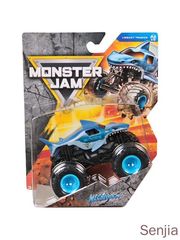 Машинка Monster Jam 1:64 Megalodon Monster Truck, Die-Cast Vehicle