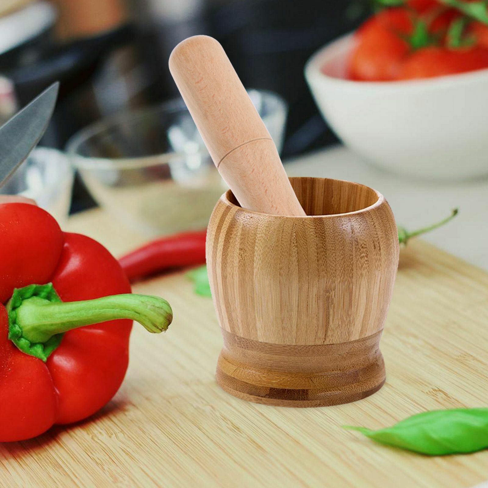 Деревянный толкатель для чеснока из бука, кухонный многофункциональный ступка для измельчения