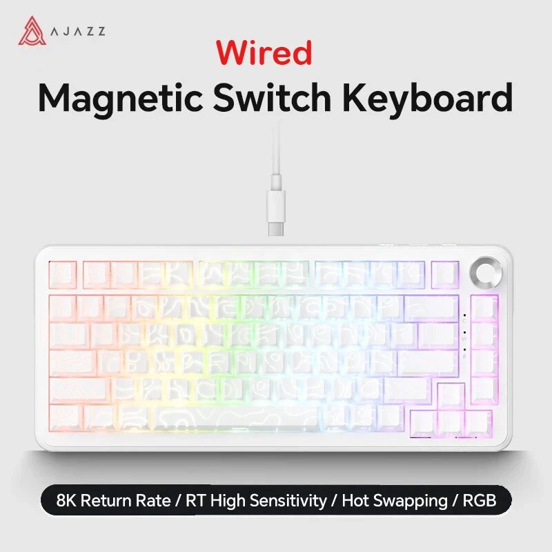 Ajazz Ak820 Max Ultra/MAX механическая клавиатура Wired Magnetic Axis