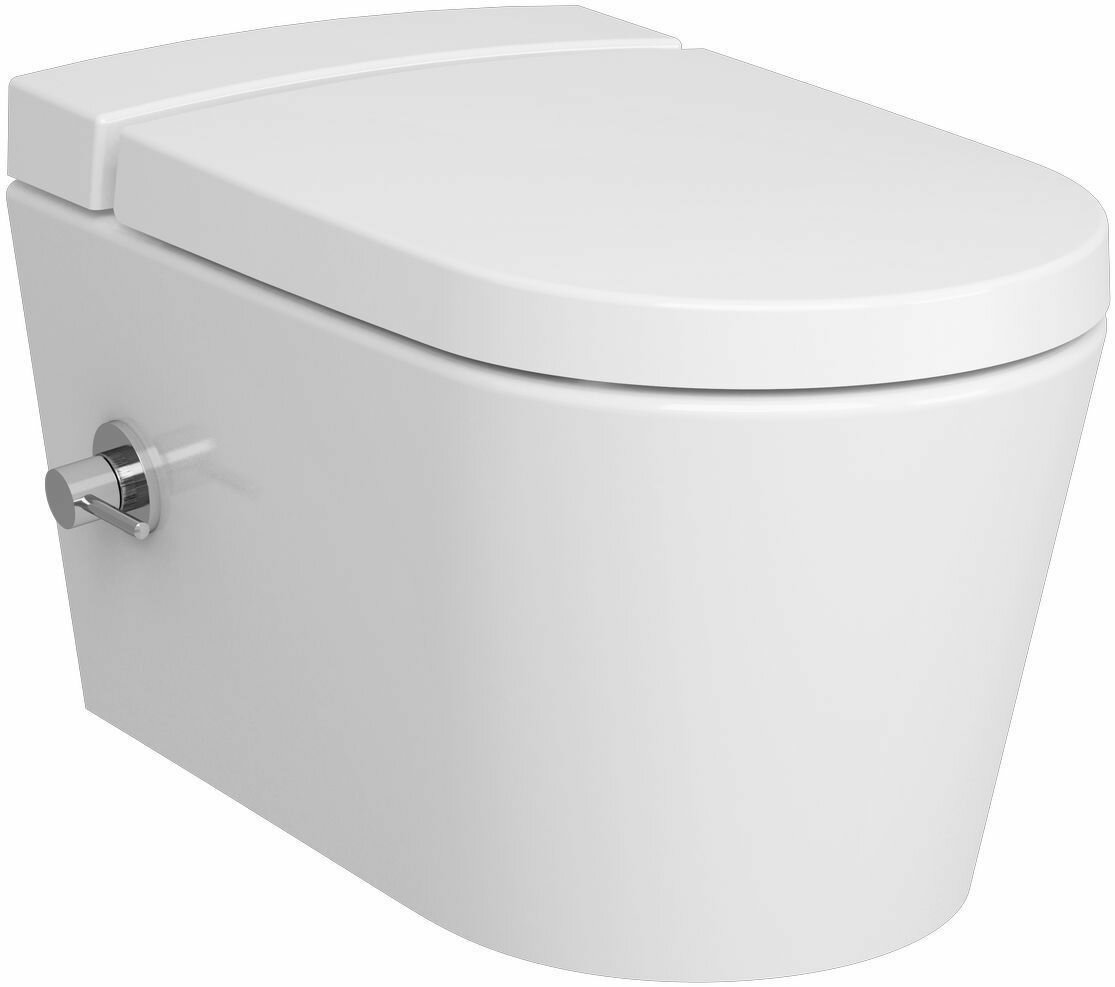 Унитаз подвесной c функцией биде Nest 570х355, белый (С сиденьем) VitrA (325665) 5176B003-6233