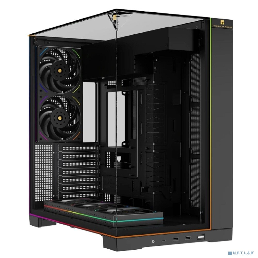 Thermalright Корпус TR-A70 ARGB FanUB / Black / TG / TL-UB36R+TL-UB24 PWM Fans / ARGB Strip / USB TYPE-C / ATX / TRA70AFUBB