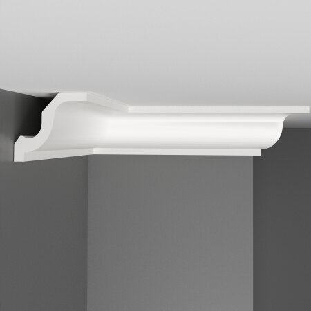 Плинтус Потолочный Гладкий Decomaster D108ДМ В55хШ52хД2000 мм / Декомастер.