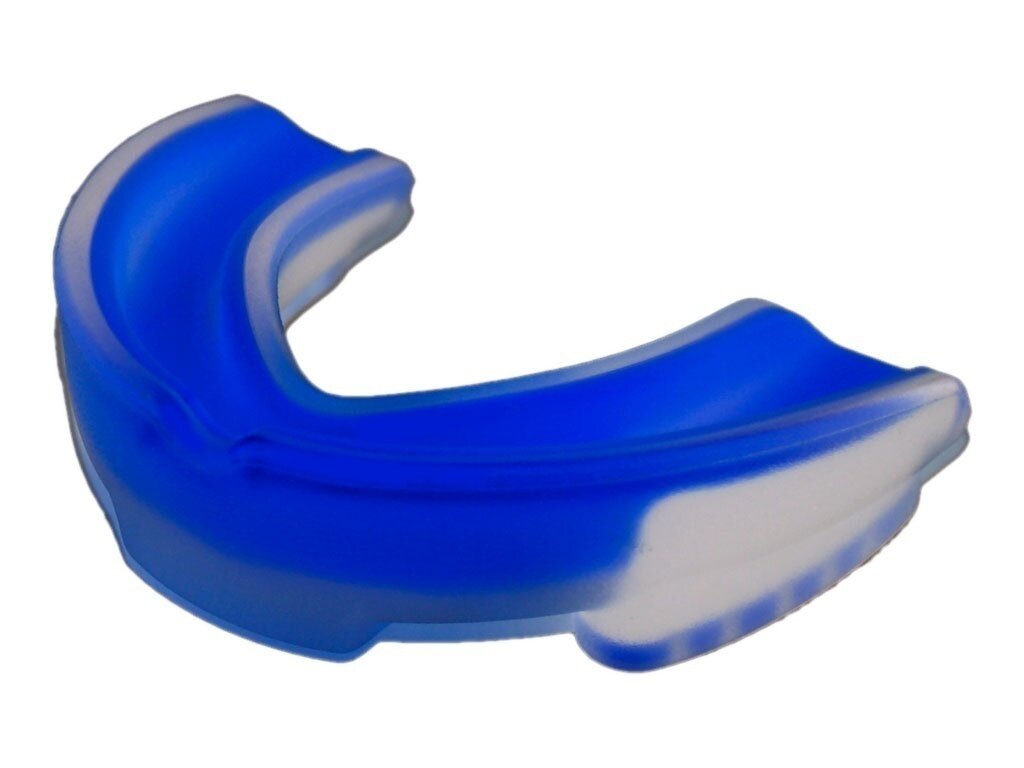 Капа боксерская одночелюстная EVA прозрачно-сине-белая