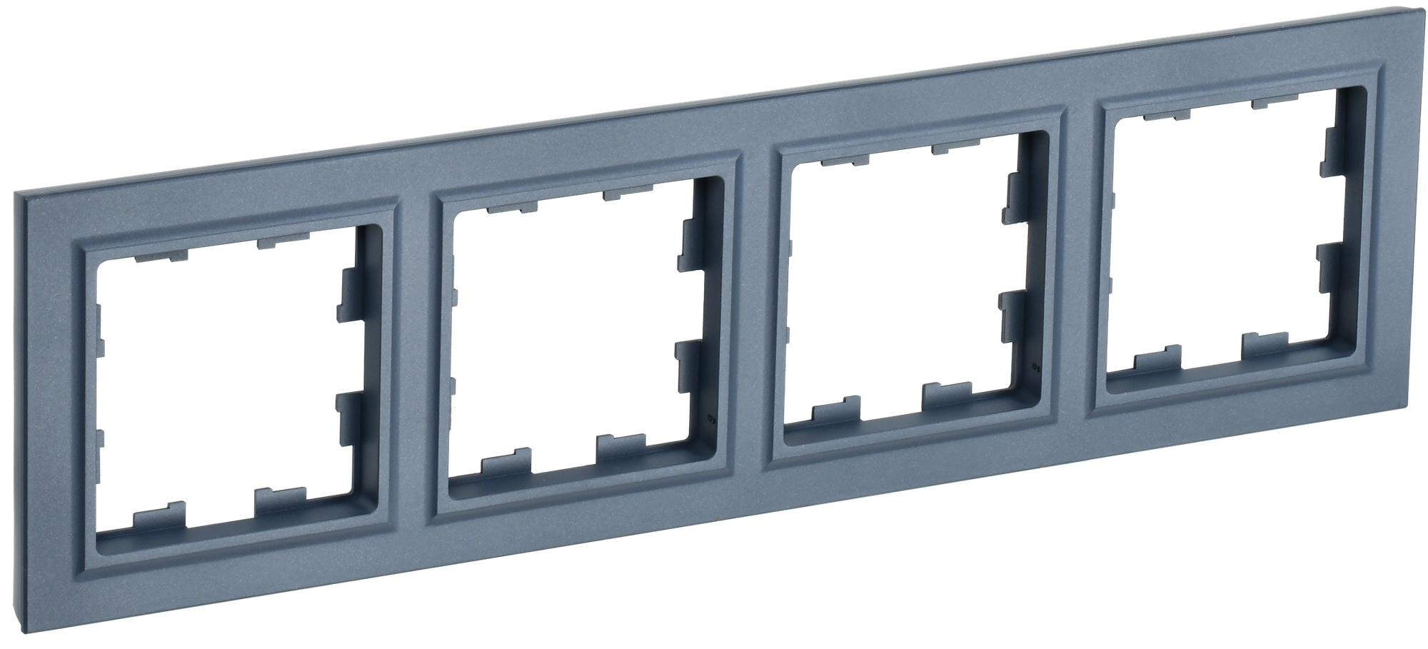 Рамка IEK BRITE РУ-4-БрМ, встраиваемая, 4 поста, IP20, матовая, пластик, цвет морская волна