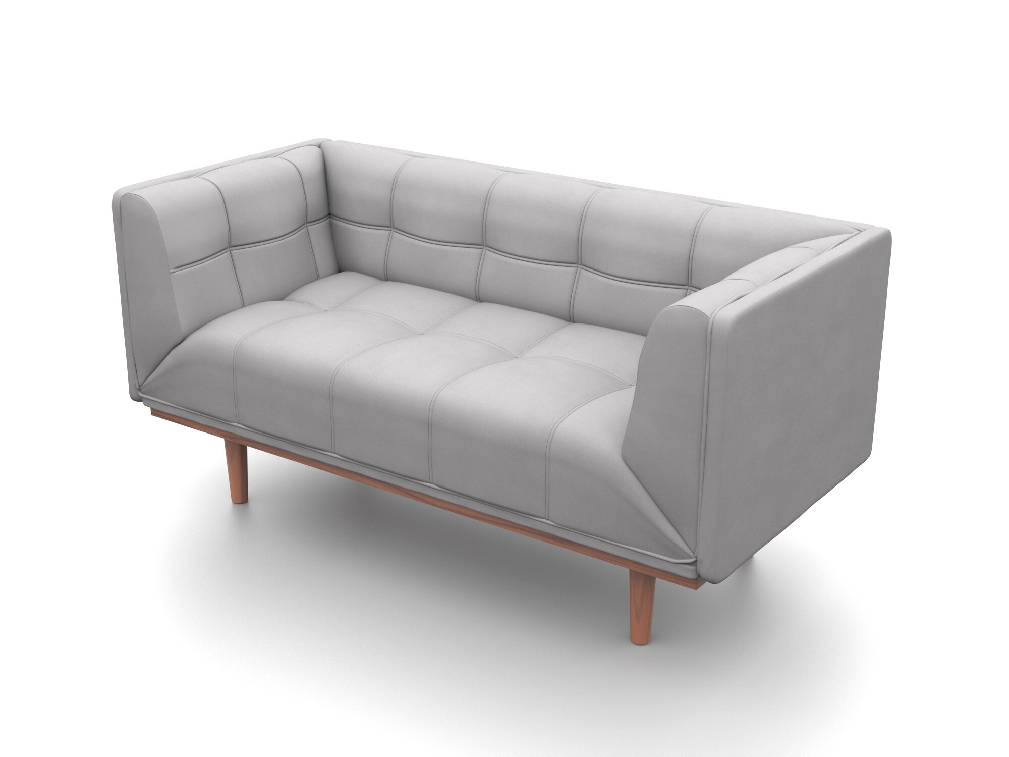 Дизайнерский диван Soft Element Грандис Smoke, двухместный, велюр, скандинавский лофт, в офис, для кафе и ресторанов