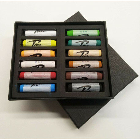 Набор сухой пастели ручной работы 12 цв. в карт. коробке