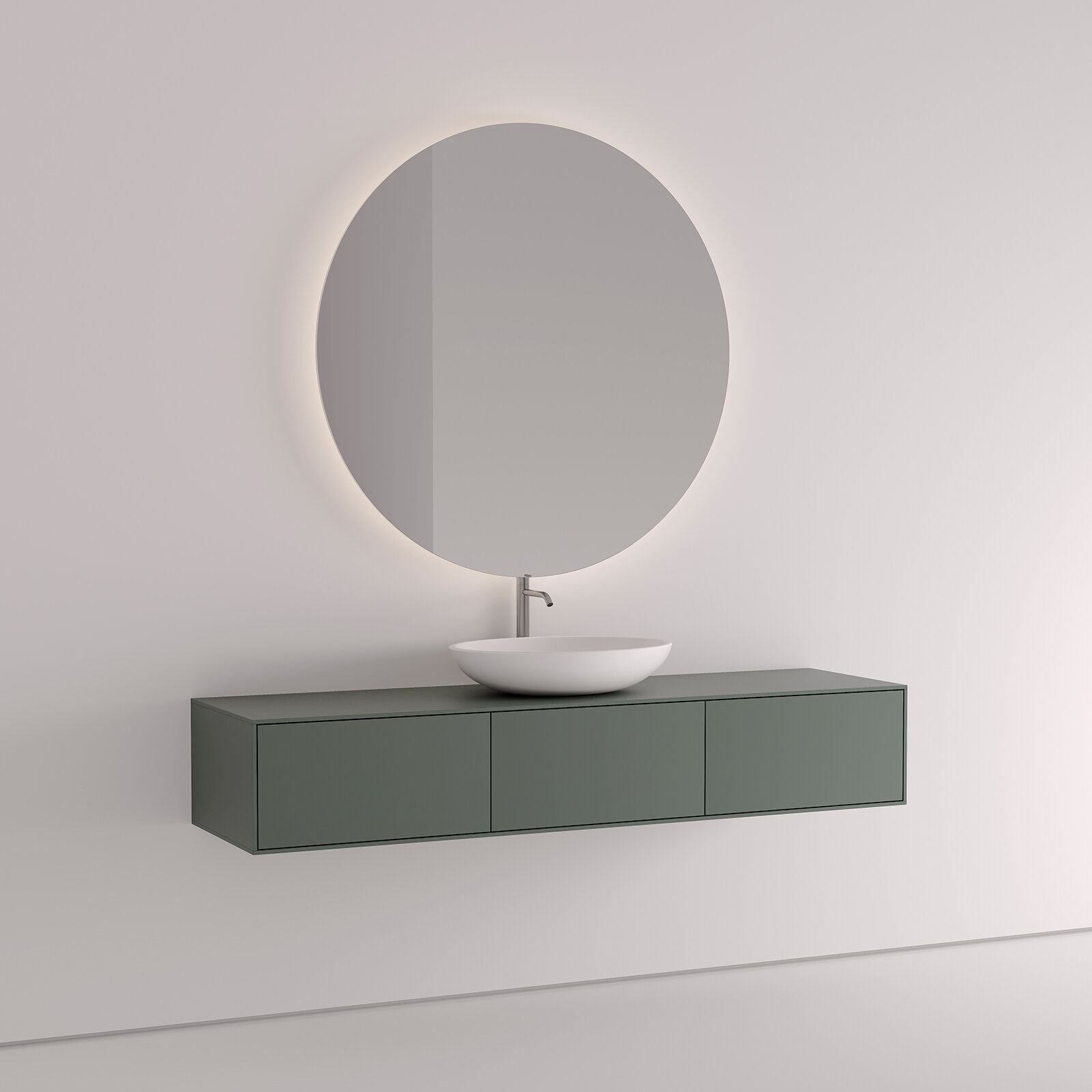 Тумба подвесная под две раковины 150 см. Vivomobili VERDE COMODORO