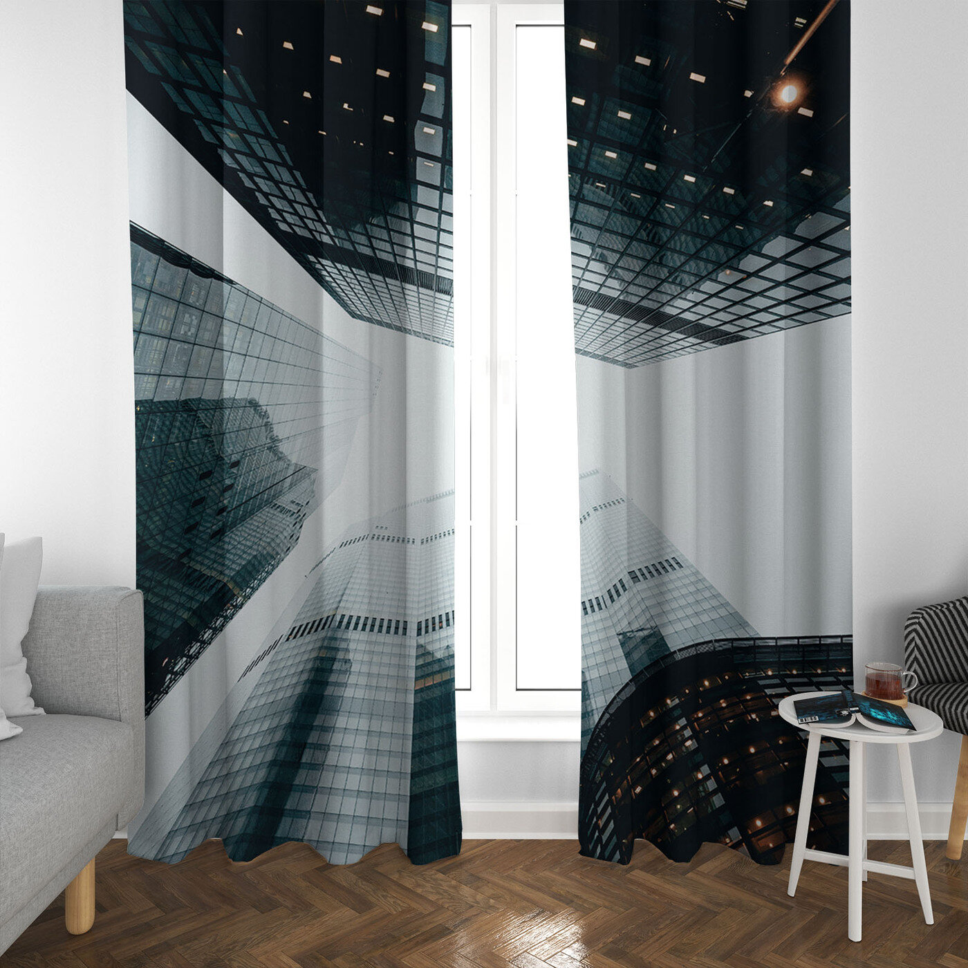 Фотошторы из габардина, 290х240см