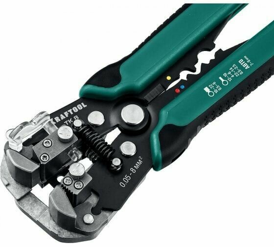 Стриппер KRAFTOOL TK-8, для кабелей, многофункциональный, автоматический, 0,05-8 мм2