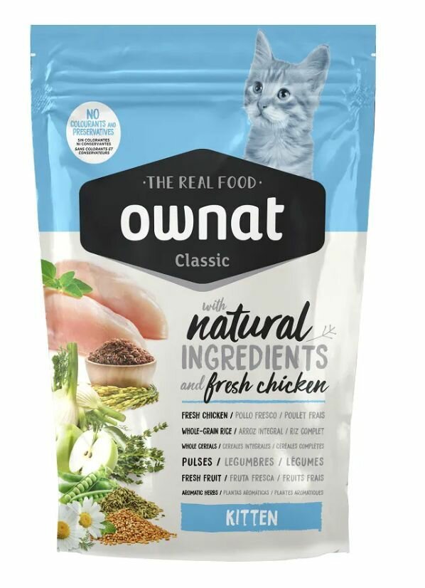 Ownat Kitten Classic Сухой корм для котят, с курицей, 400 гр.
