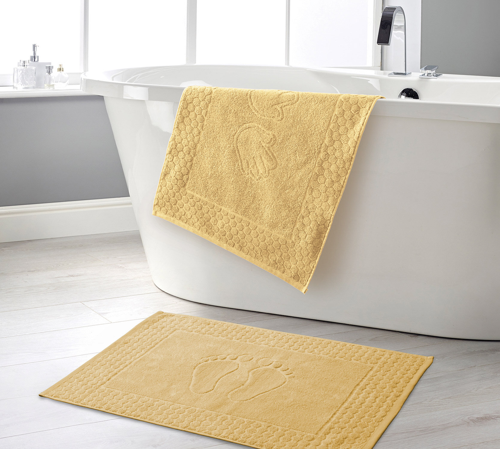 Махровое полотенце для рук и лица 50х70, Медовый