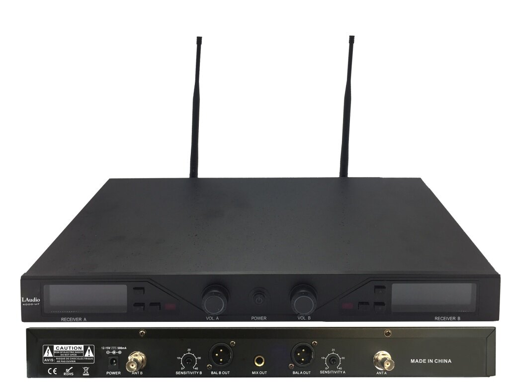 4000-UF Беспроводная микрофонная система, 2 ручных передатчика, LAudio