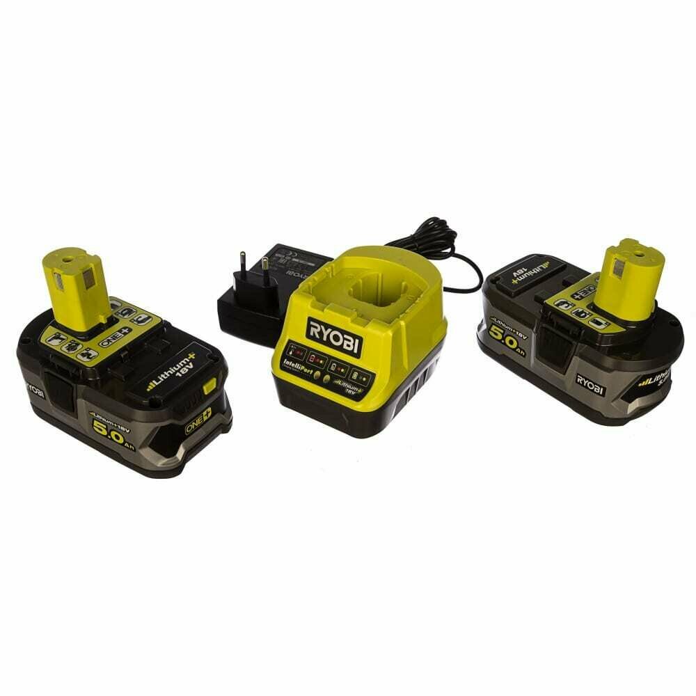 Набор ryobi one плюс rc18120-250 5133003364 аккумулятор (18 в 5.0 ач li-ion) 2 шт. и зарядное устройство rc18120