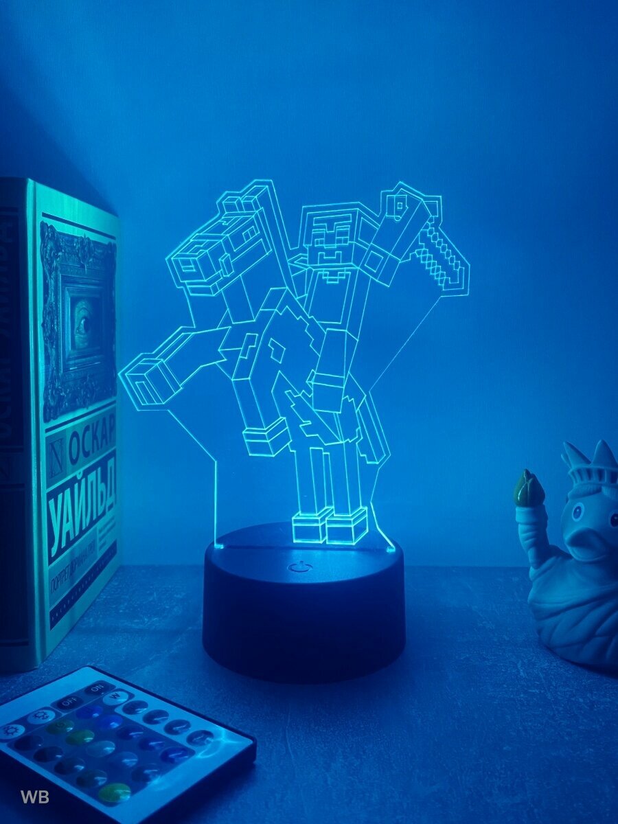 Ночник Майнкрафт Minecraft Стив Крипер