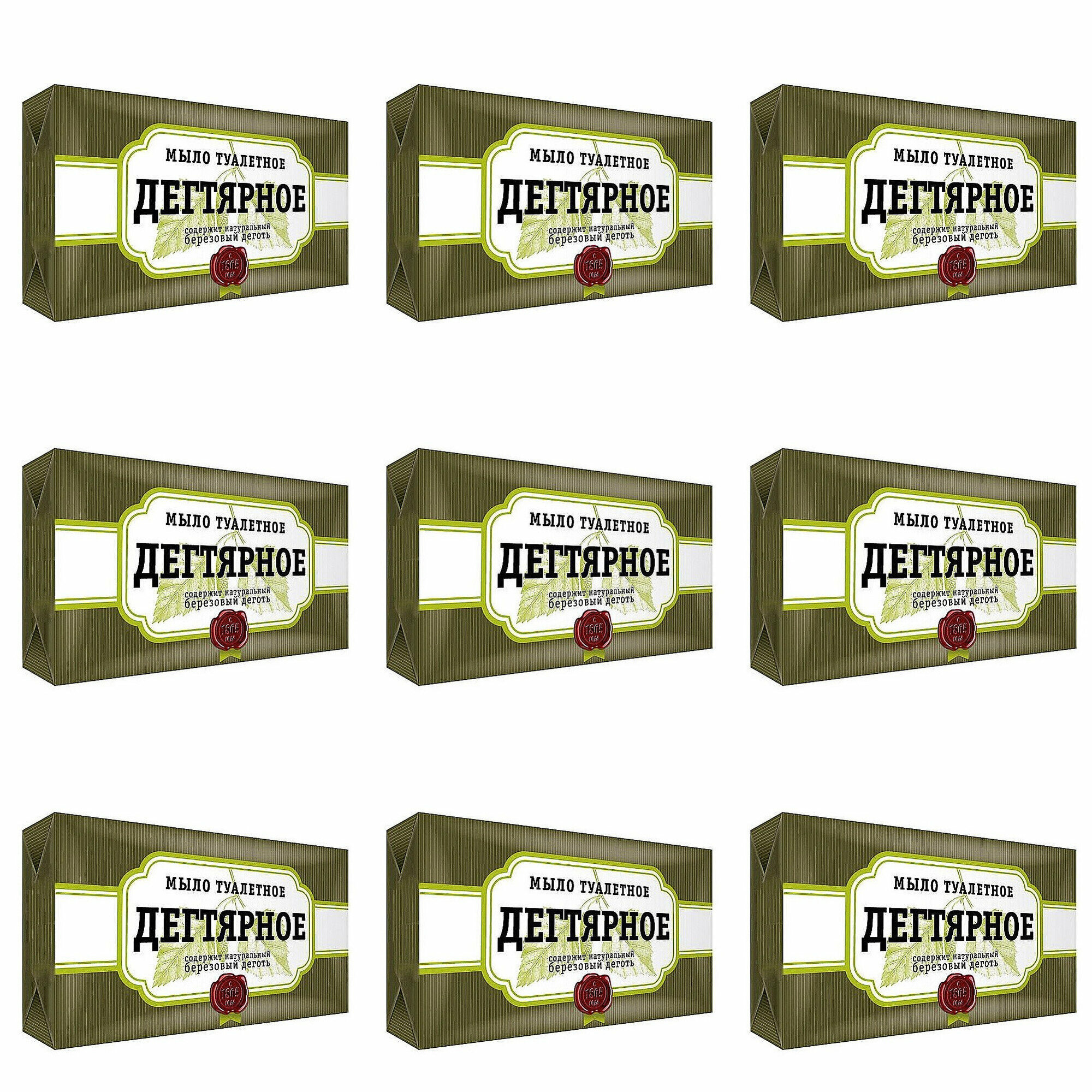 Аист Мыло туалетное дегтярное 140гр 9шт