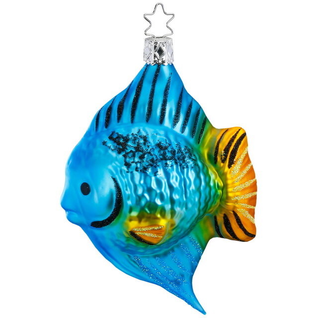 Стеклянная елочная игрушка Рыбка Chirurgo 11 см, подвеска, Inge Glas, 10041S020