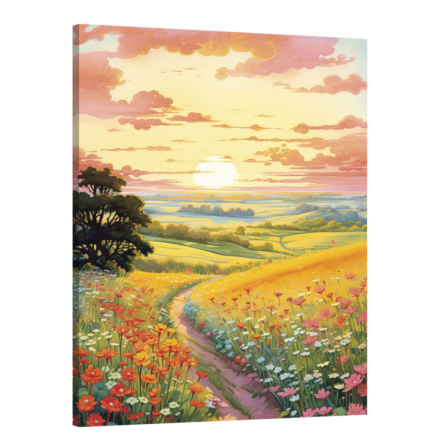 Интерьерная картина 50х70 "Природа в гуашах"