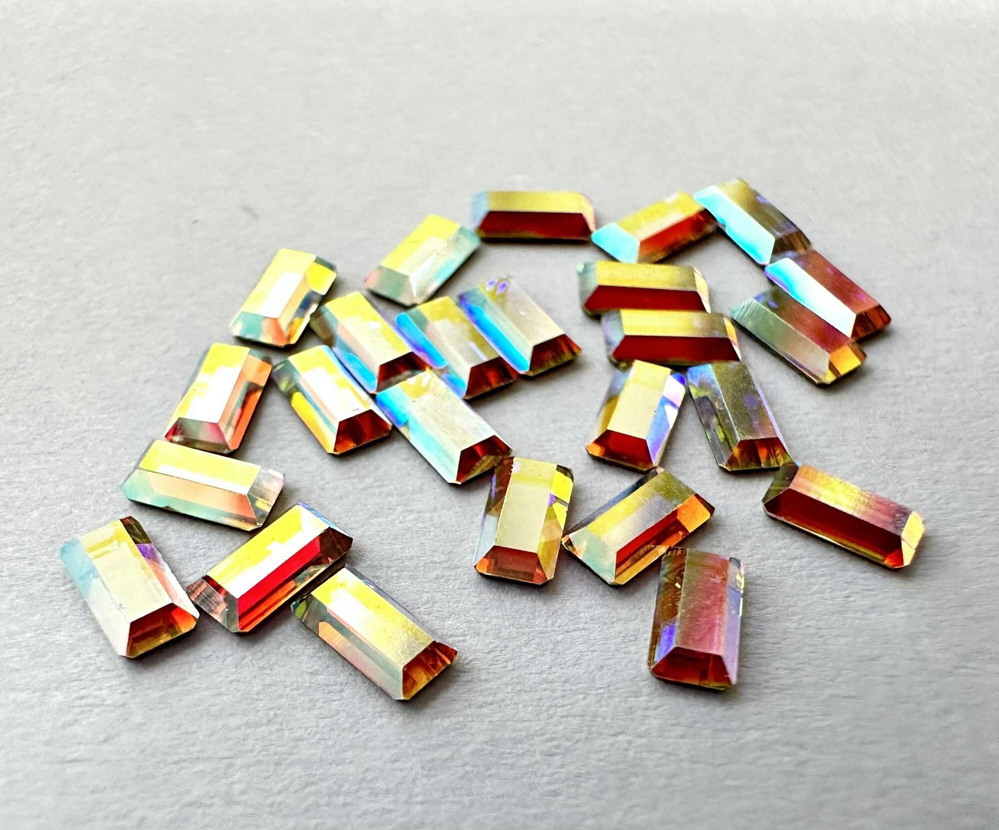 Swarovski стразы прямоугольник Crystal AB 3*7 mm(20шт)