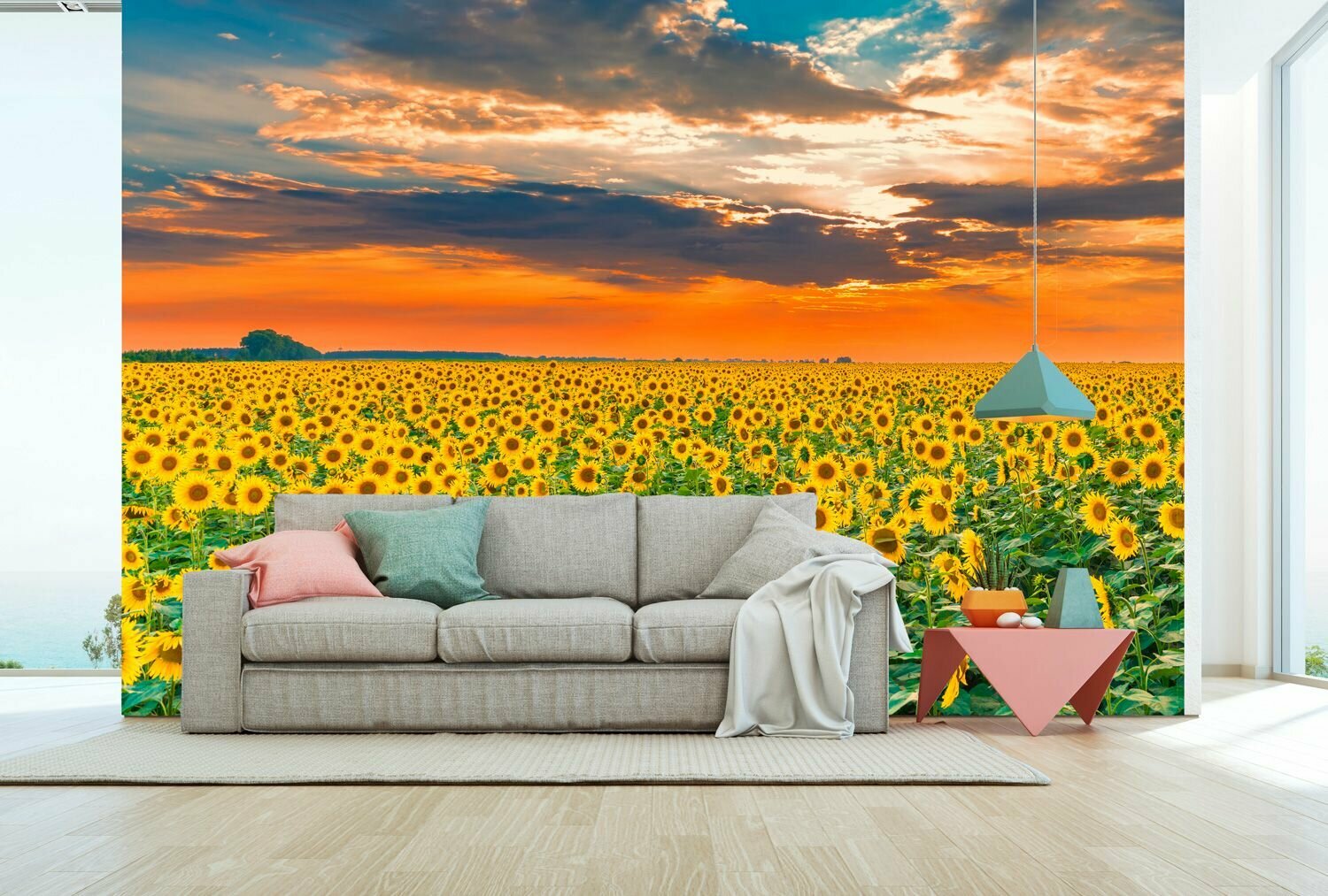 Фотообои 3d на стену флизелиновые HARMONY Подсолнечники 400х270 см HD4-202 фото обои на стену 3д