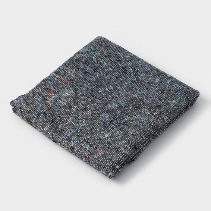 Салфетка-тряпка хозяйственная Доляна, 60×80 см, плотность 180 г/м², строчка 2.5 мм, с оверлоком, серая, 3 шт.