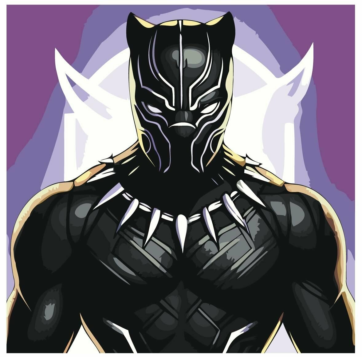 Картина по номерам,"Живопись по номерам", 40 x 40, LI-210, черная пантера