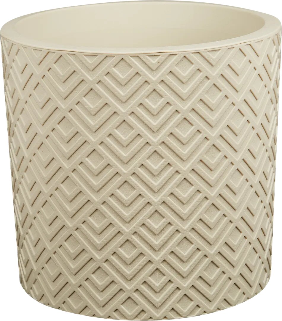 Кашпо Idea Этна d 200 мм 3.4 л белый ротанг