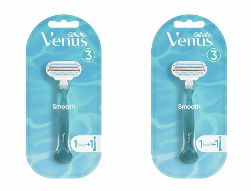 Gillette Venus Бритвенный станок Venus + 1 сменная кассета, 2 уп