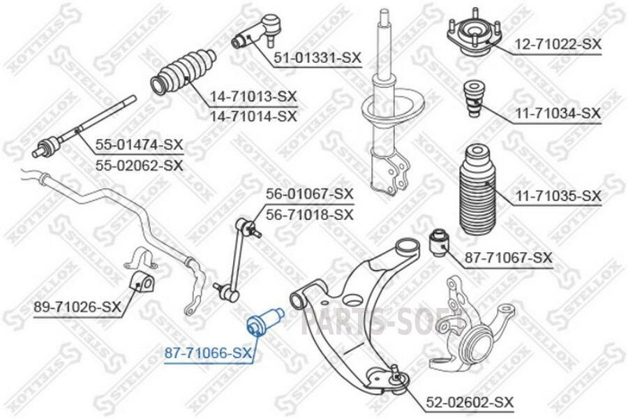 Сайлентблок рычага пер! Mazda Premacy CP all 99> Stellox арт. 8771066SX
