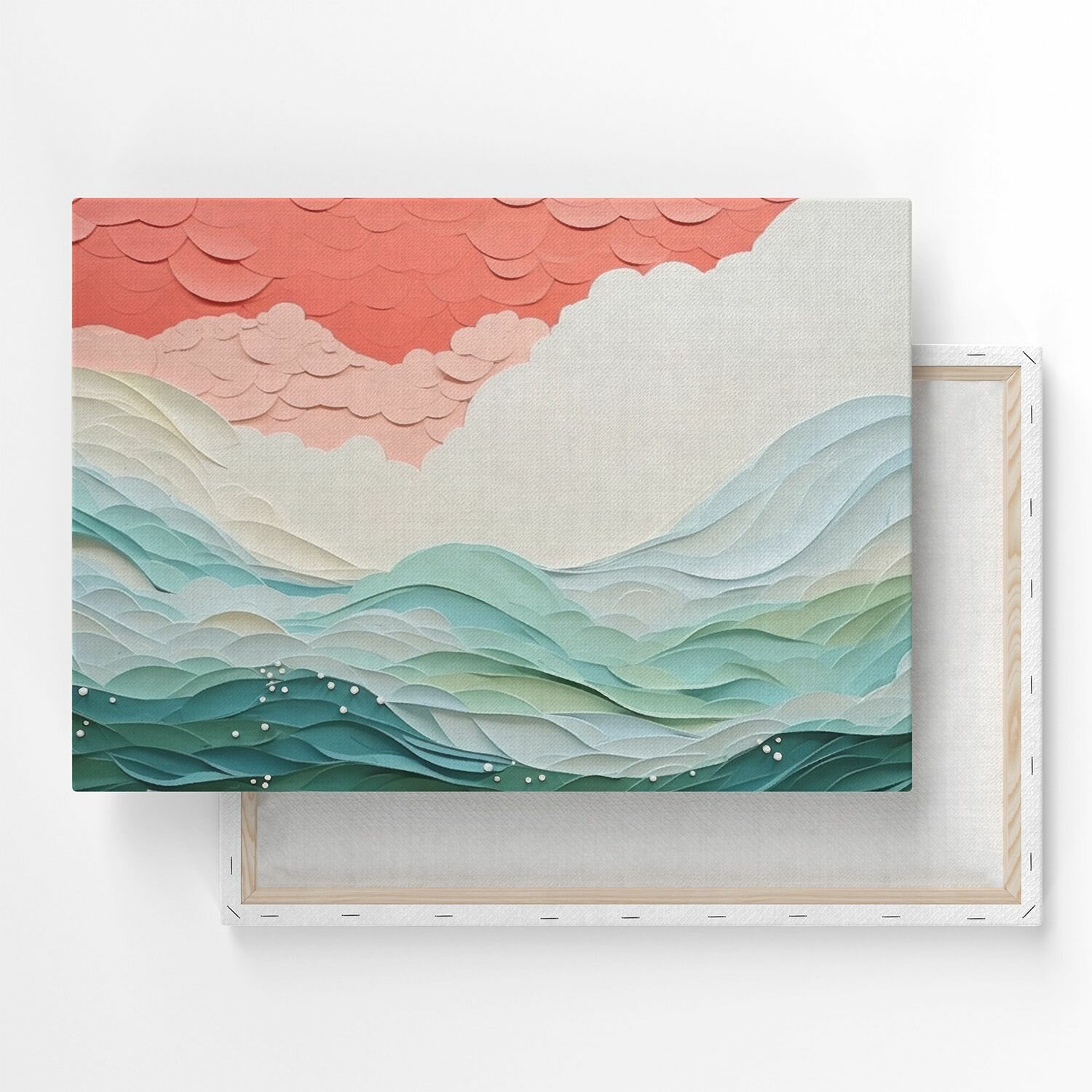 Картина на холсте, репродукция / Абстракция - Море / Размер 80 x 106 см