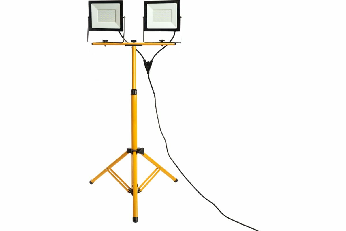 FERON Прожектор на штативе, 2х100W 6400К 220V черный IP65, LL-505 48506