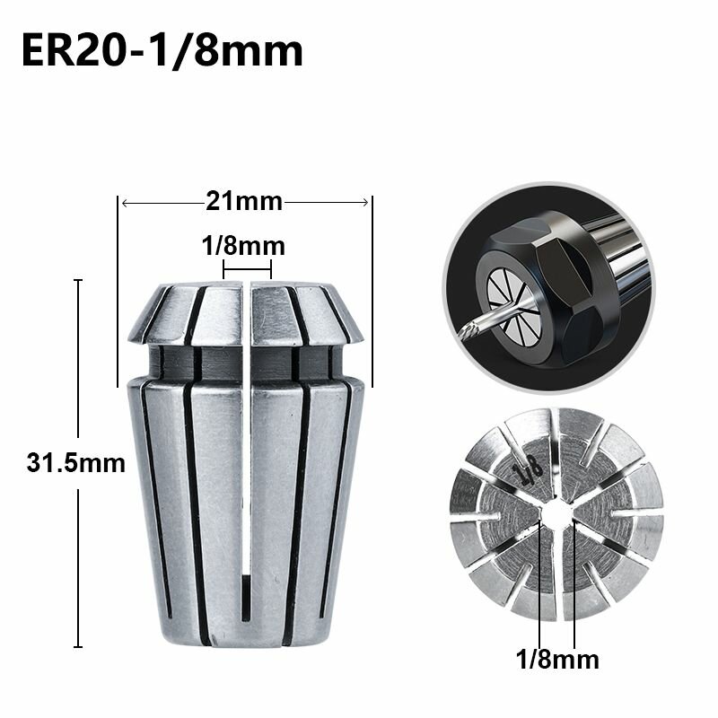 Цанга XCAN ER20 1/8 мм