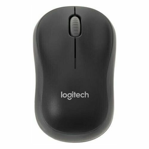 Мышь Logitech M186, оптическая, беспроводная, USB, черный и серый [910-004131]