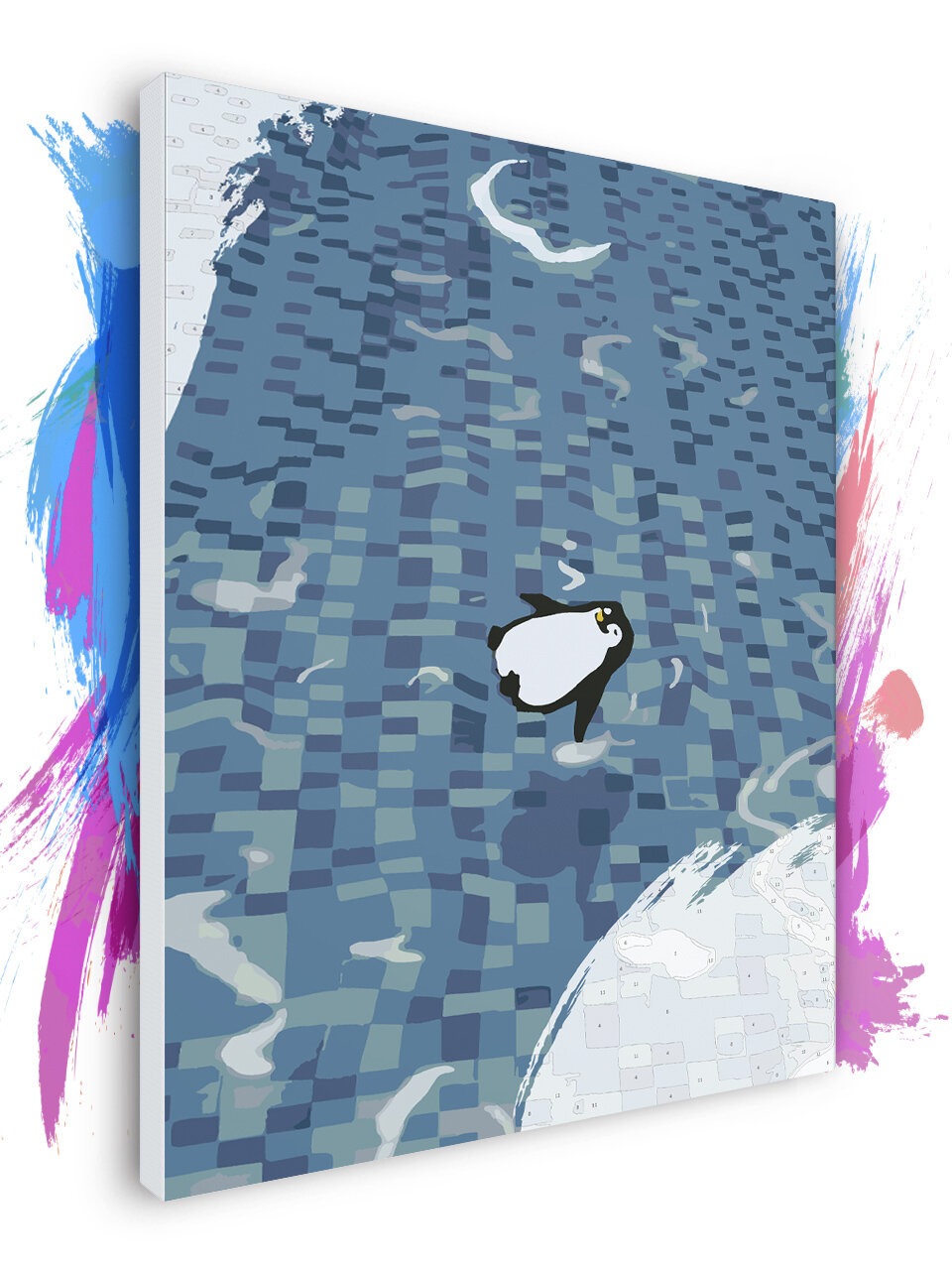 Картина по номерам на холсте Пингвин, 30 х 40 см