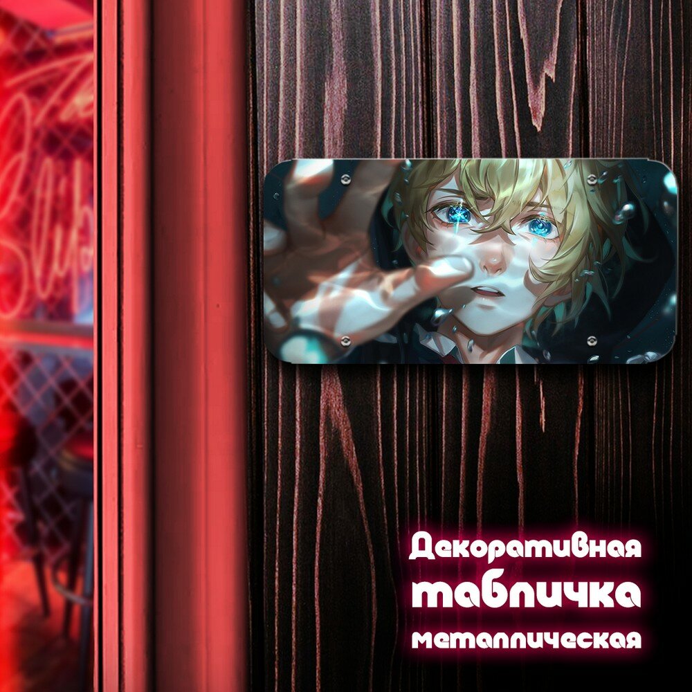 Табличка металлическая 30*15 горизонтальная аниме oshi no ko (манга, hoshino ai, хошино) - 3005