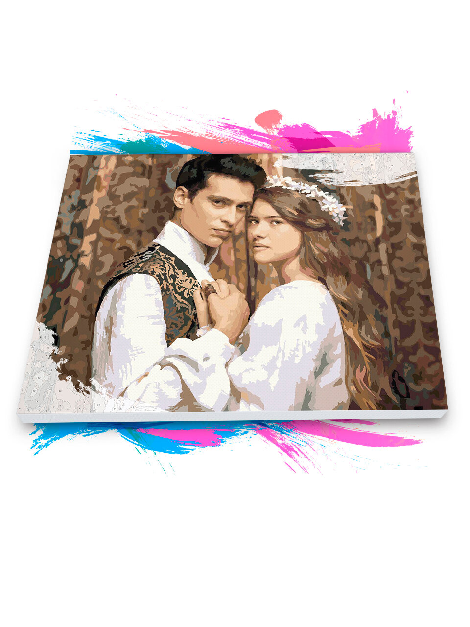 Картина по номерам на холсте Великолепный Век - Ахмед и Кёсем, 50 х 80 см