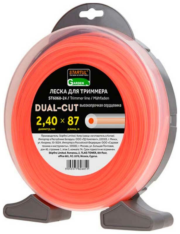 Леска Startul Garden DUAL-CUT, 2.4 мм, 87 м, сечение круглое (ST6068-24)