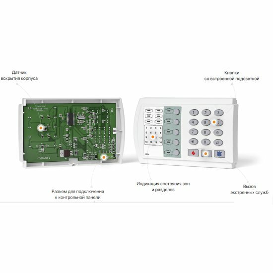 Клавиатура проводная охранная Ритм KB1-2