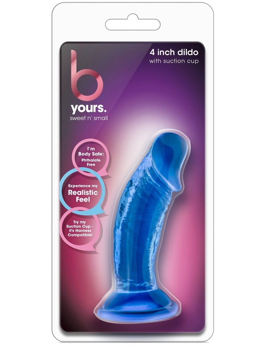 Фаллоимитатор на присоске "B YOURS SWEET N SMALL 4INCH DILDO BLUE" 10см
