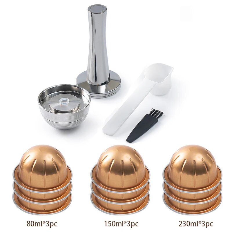 Многоразовая капсула Nespresso Vertuo POP iCafilas, сталь, Цвет: 1pc-ti