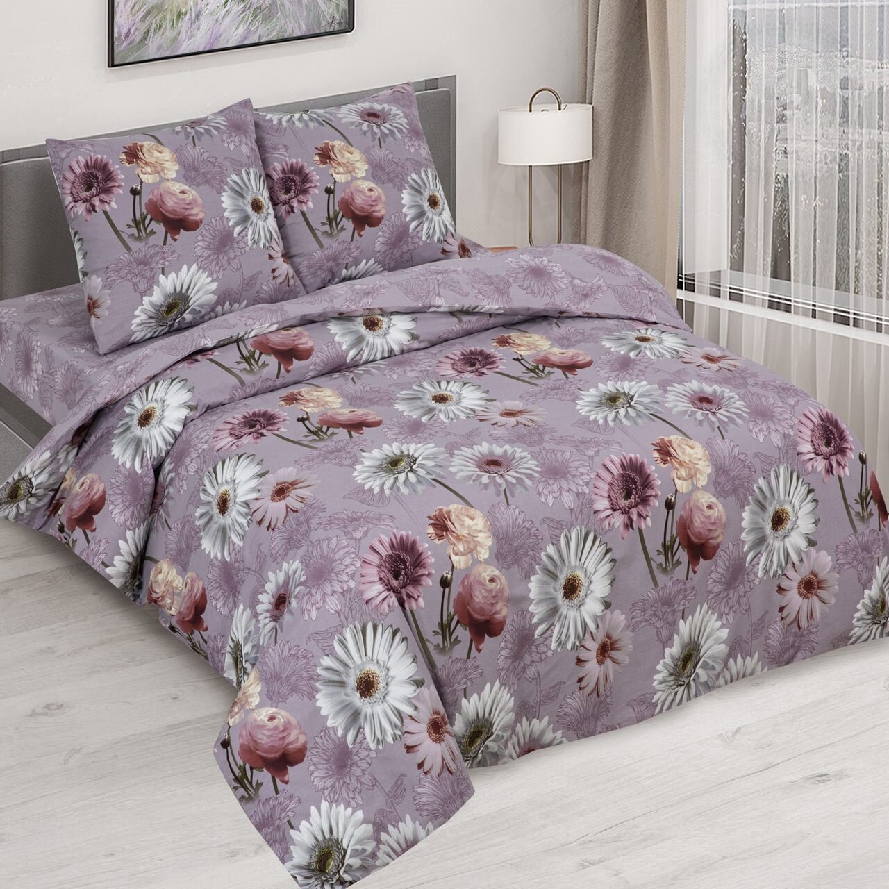 Постельное белье 2-спальное Поплин (2 наволочки 70х70) Арт. 904 "Касабланка"