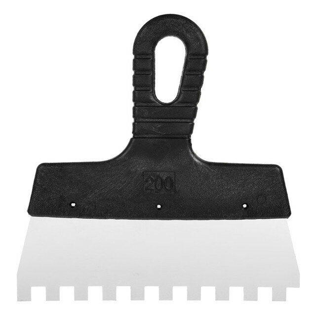 Шпатель малярный KORVUS зубчатый 200мм, зуб 10х10мм, арт.1205116