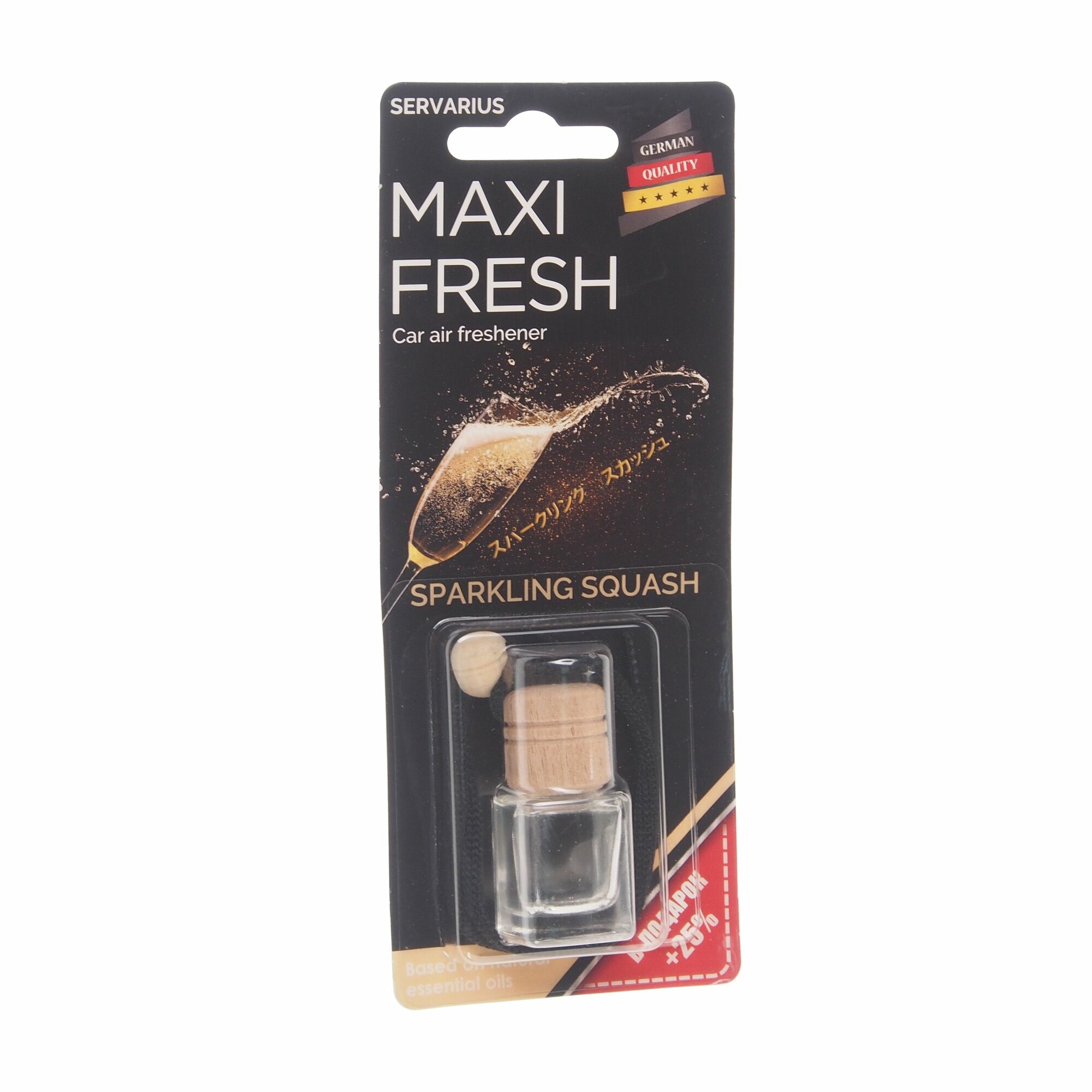 Ароматизатор воздуха HMF-39 MAXI FRESH (sparkling squash) жидкостный подвесной, деревянная крышка 5мл