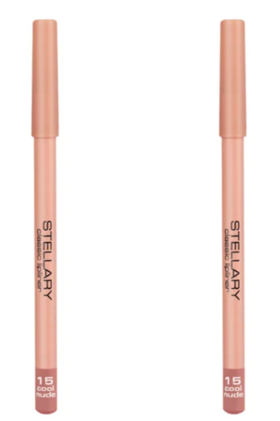 Карандаш для губ Stellary Lipliner, тон 15 Cool Nude, 1,35 г, 2 шт