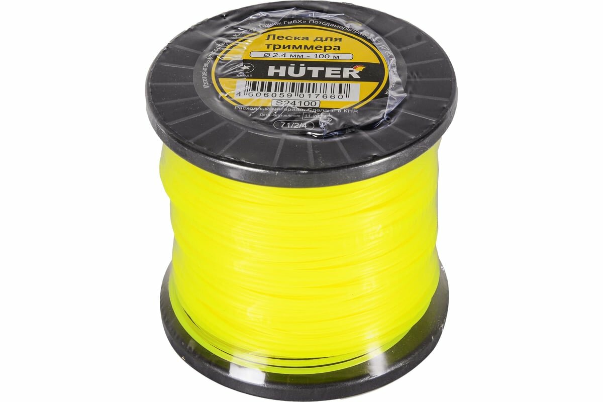 Леска S24100 звезда Huter 71/2/4 - высокая прочность и износостойкость для триммера Huter