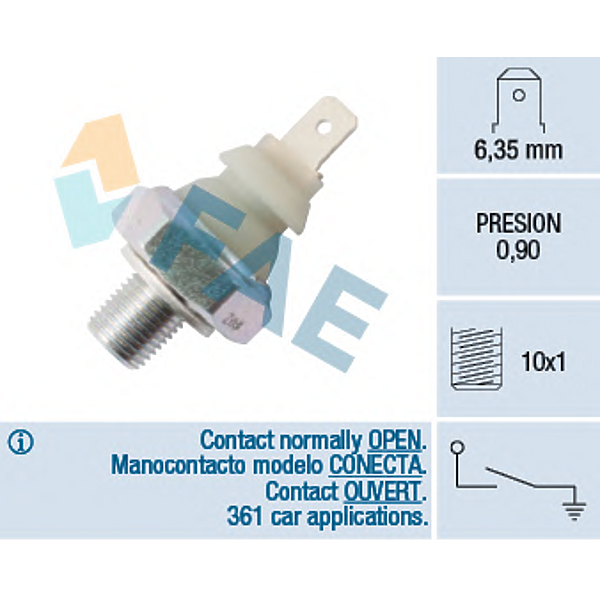 FAE 12930 (038919081A / 038919081N / 068919081A) датчик давления масла