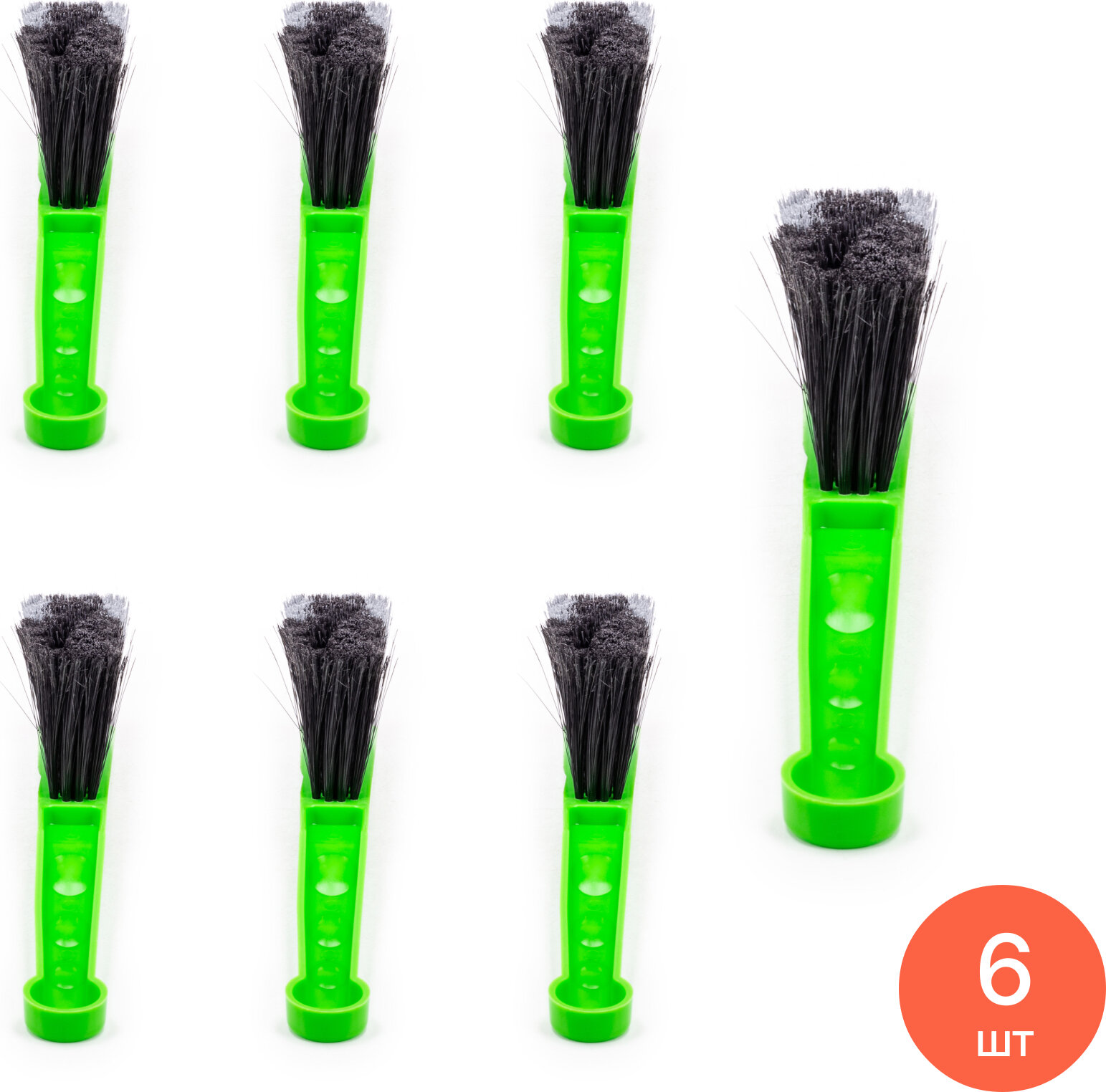 Щетка для уборки М-пластика Стандарт КН5172 с ручкой, пластик зеленый, колодка 280мм / метелка (комплект из 6 шт)